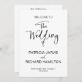 Simple Modern Calligraphy Wedding Program | Zazzle