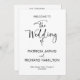 Simple Modern Calligraphy Wedding Program | Zazzle