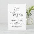 Simple Modern Calligraphy Wedding Program | Zazzle