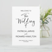 Simple Modern Calligraphy Wedding Program | Zazzle