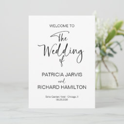 Simple Modern Calligraphy Wedding Program | Zazzle
