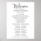 Simple Modern Calligraphy Wedding Program Sign | Zazzle