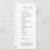 Simple Modern Calligraphy White Wedding Program | Zazzle