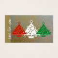 Simple Modern Christmas Red Green Gold Gift Card | Zazzle