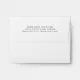 Simple Modern Classic Black Formal Name Address Envelope | Zazzle
