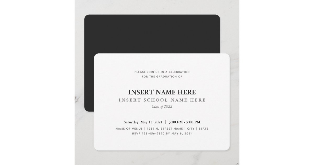 Simple Modern Classy Graduation Party Invitation | Zazzle
