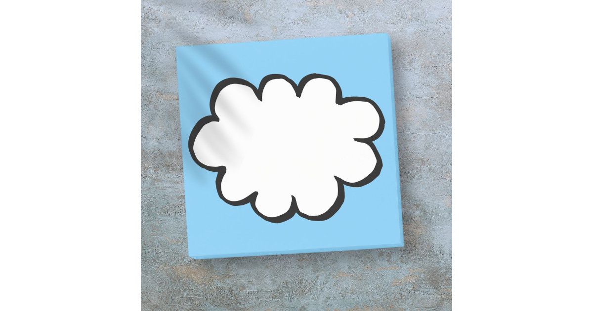 Simple Modern Cloud Think Bubble Post-it Notes | Zazzle