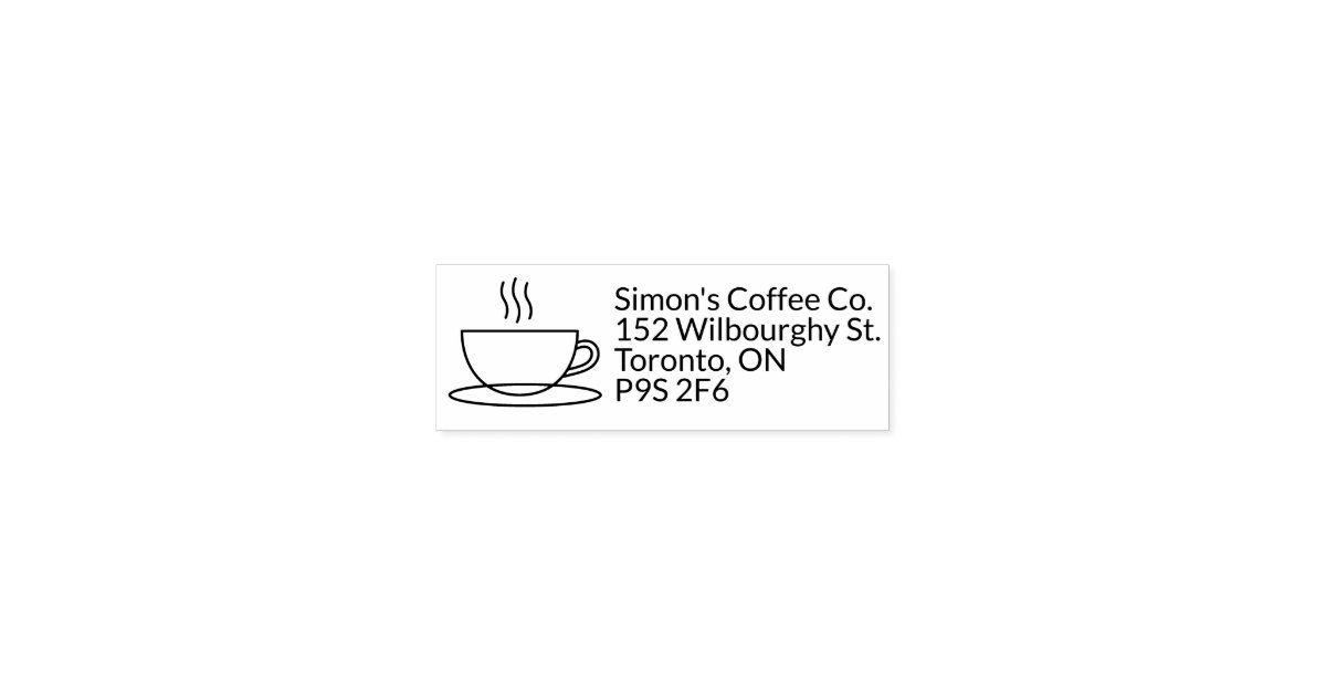 Simple Modern Coffee Cup Self-inking Stamp | Zazzle