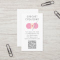 Simple Modern Crochet QR Code Crocheting Business Card | Zazzle
