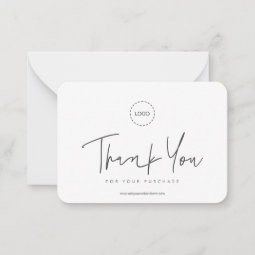 Simple Modern Custom Business Logo Coupon Promo Note Card | Zazzle