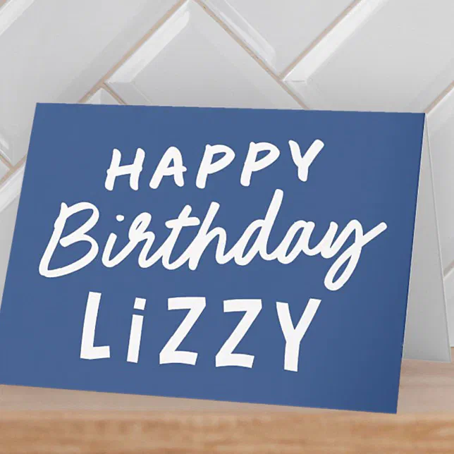 Simple Modern Custom Non-Photo Birthday Greeting Card | Zazzle