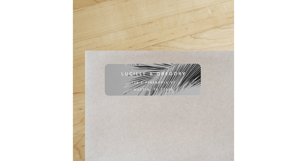 Simple Modern Custom | Palm Tree | Return Address Label | Zazzle