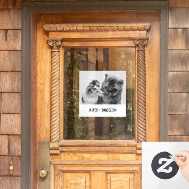 Simple, Modern Custom Pet or People Photo Window Cling | Zazzle