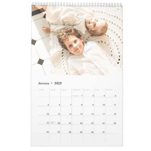 Simple Modern Custom Photo Planner Calendar | Zazzle