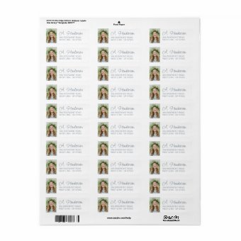 Simple Modern Custom Photo Return Address Label | Zazzle