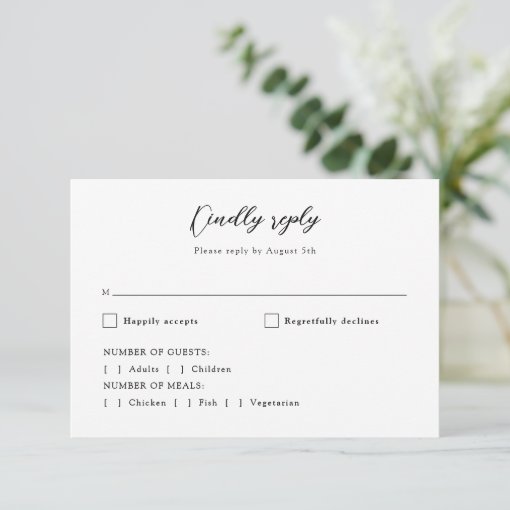 Simple Modern Elegant Monogram Logo Wedding RSVP | Zazzle Simple Modern Elegant Monogram Logo Wedding RSVP | Zazzle