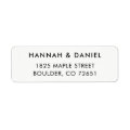 Simple Modern Elegant Return Address Label | Zazzle