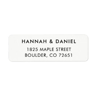 Simple Modern Elegant Return Address Label | Zazzle