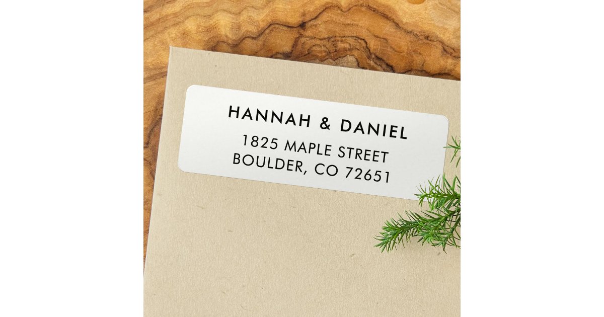 Simple Modern Elegant Return Address Label | Zazzle