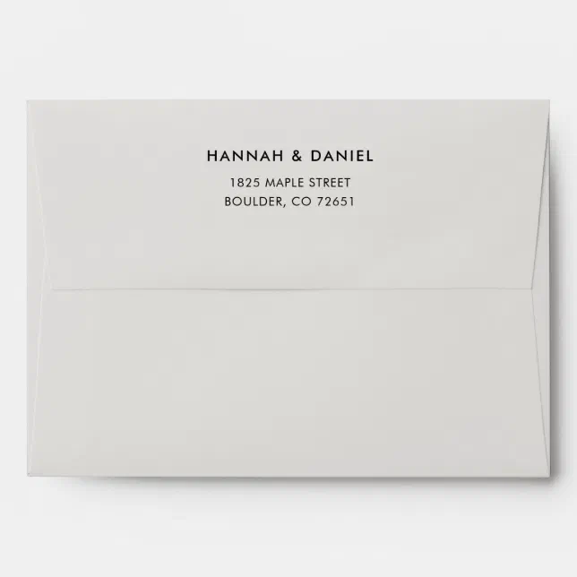 Simple Modern Elegant Wedding Invitation Envelope | Zazzle