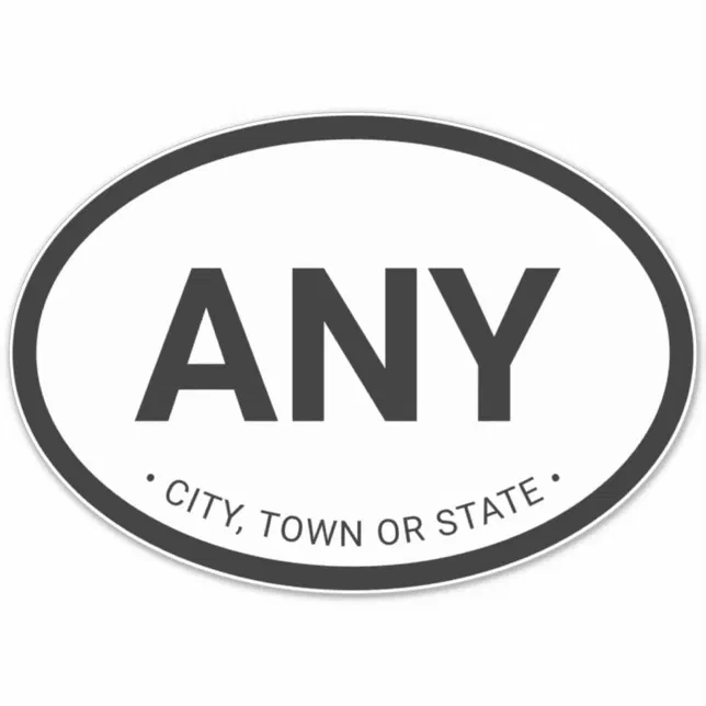 Simple Modern European Style Custom Country City Sticker | Zazzle