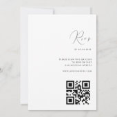 Simple Modern Fading Photo QR Code RSVP All in One Invitation | Zazzle