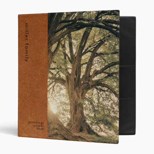 Simple Modern Family Tree Ancestry 3 Ring Binder | Zazzle