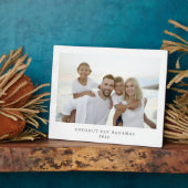 Simple Modern Family Vacation Photo Memories Plaque | Zazzle