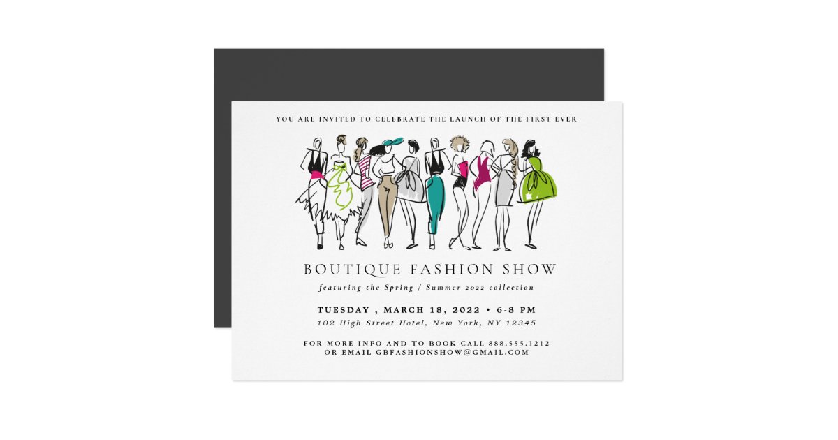 Simple Modern Fashion Show Invitation | Zazzle.com