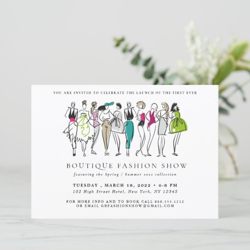 Simple Modern Fashion Show Invitation | Zazzle