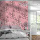 Simple Modern Floral Pattern Pastel Pink Wallpaper | Zazzle