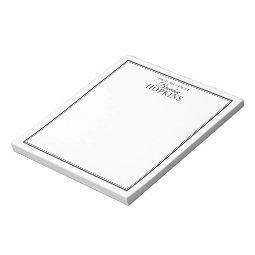 Simple Modern From the Desk of Script Black Notepad | Zazzle