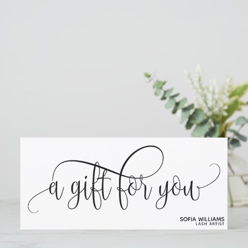 Simple & Modern Gift Certificate Gift Card | Zazzle