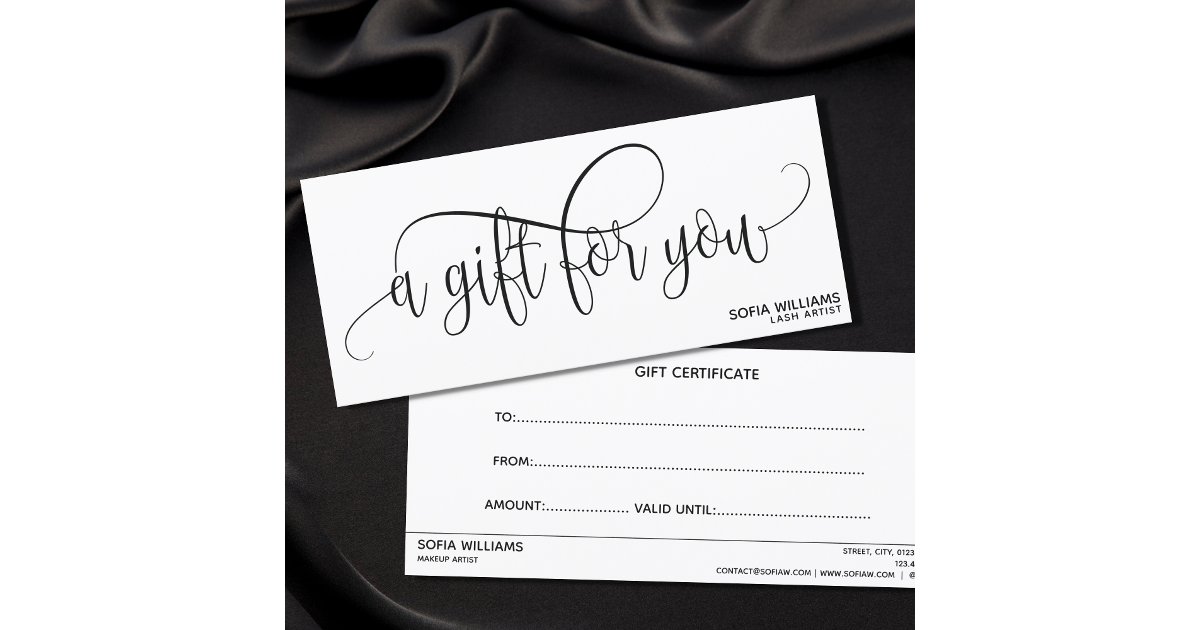 Simple & Modern Gift Certificate Gift Card | Zazzle