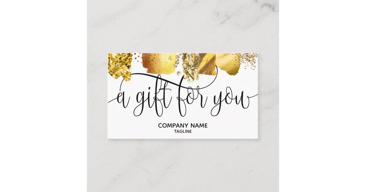 Simple & Modern Gold Certificate Gift Card | Zazzle