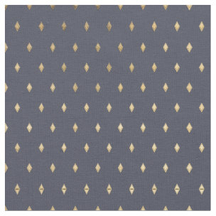Modern Navy Blue Geometric Pattern Fabric | Zazzle