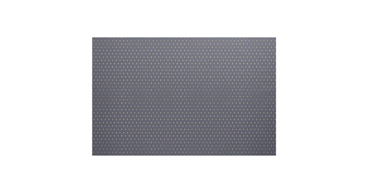 Simple Modern Gold Diamond Navy Blue Pattern Fabric | Zazzle