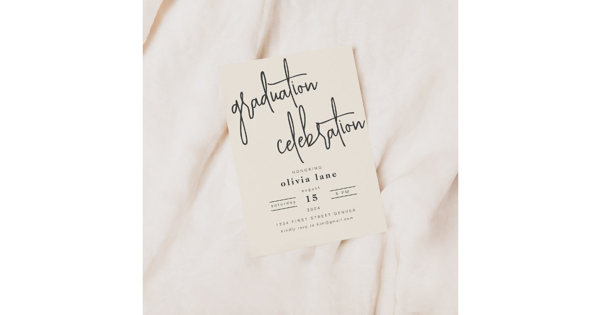 Simple Modern Graduation Party Invitation | Zazzle