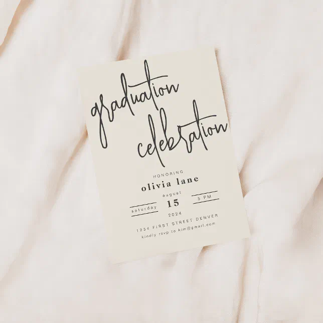 Simple Modern Graduation Party Invitation | Zazzle