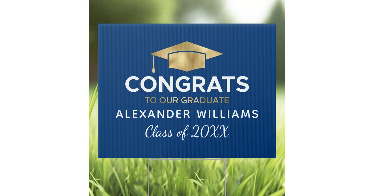 Simple Modern Graduation Yard Sign | Zazzle