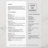 Simple Modern Gray White Grad Resume CV Template | Zazzle