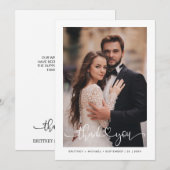 Simple Modern Hand-Lettered Heart Photo Thank You Card | Zazzle