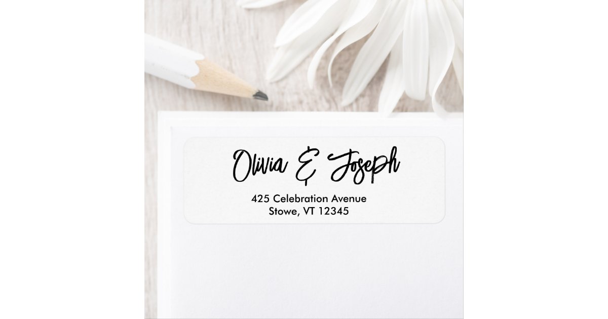 Simple Modern Hand Sketched Script Label | Zazzle