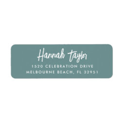 Simple Modern Hand Sketched Script Return Address Label | Zazzle