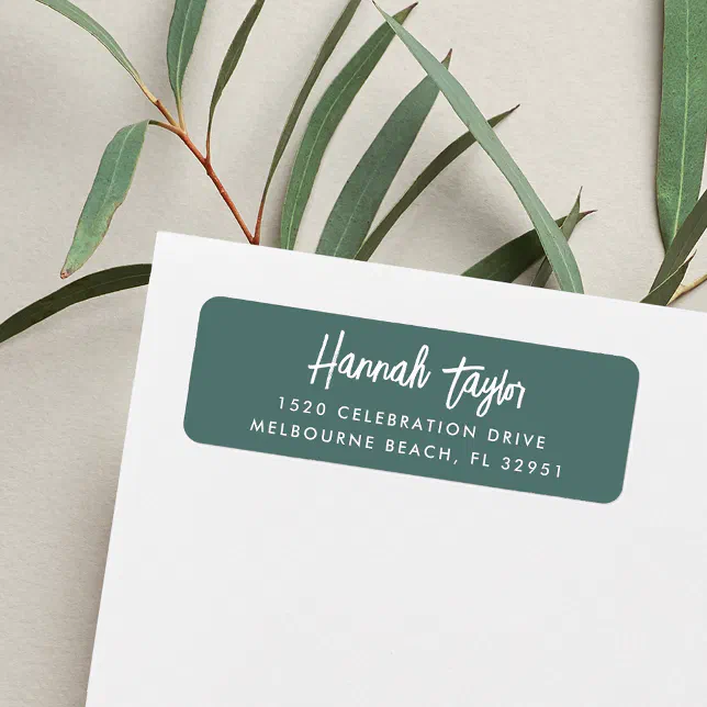 Simple Modern Hand Sketched Script Return Address Label Zazzle