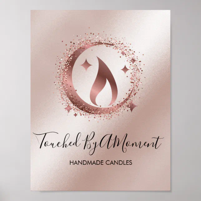 Simple Modern Handmade Honey Candle Business Card Poster | Zazzle