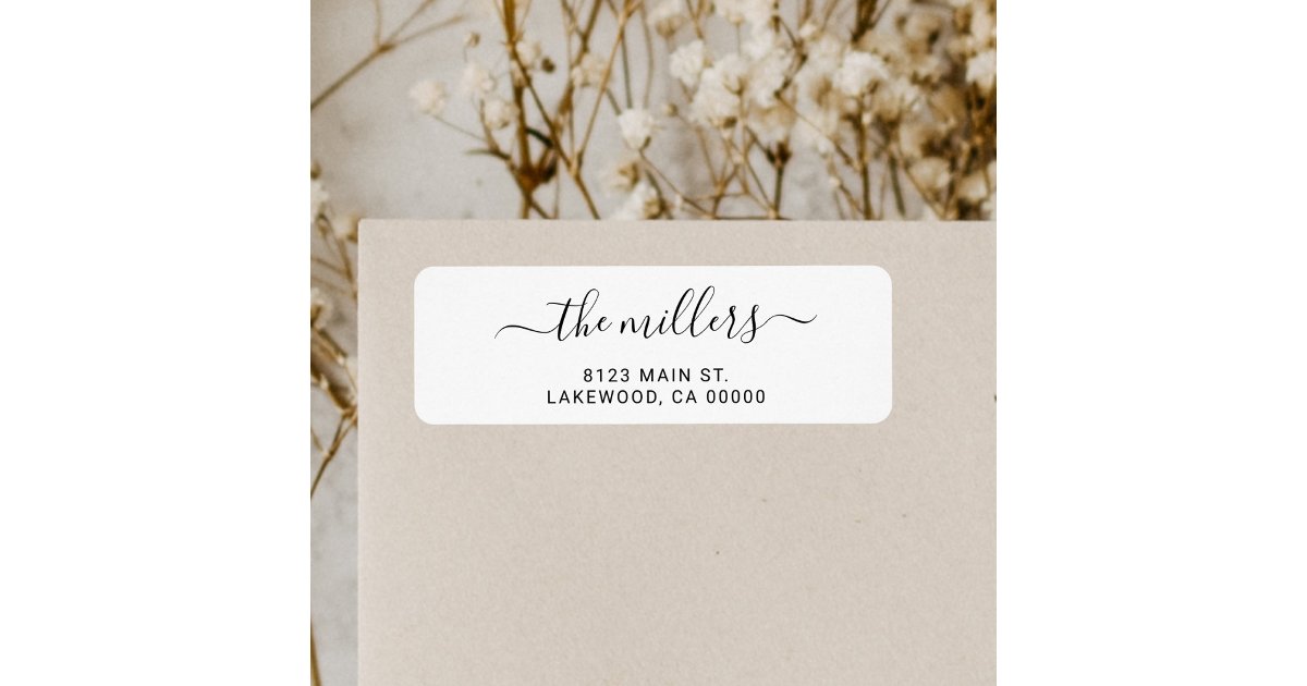 Simple Modern Handwritten Family Label | Zazzle