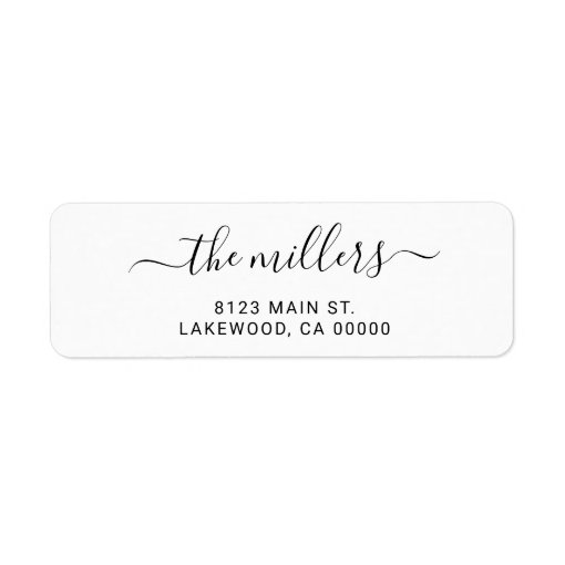 Simple Modern Handwritten Family Label | Zazzle