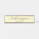 Simple Modern Handwritten Pastel Yellow Desk Name Plate | Zazzle
