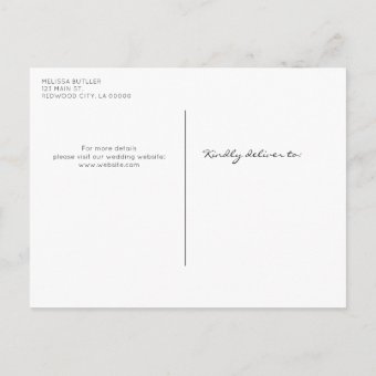 Simple Modern Handwritten Photo Announcement Postcard | Zazzle